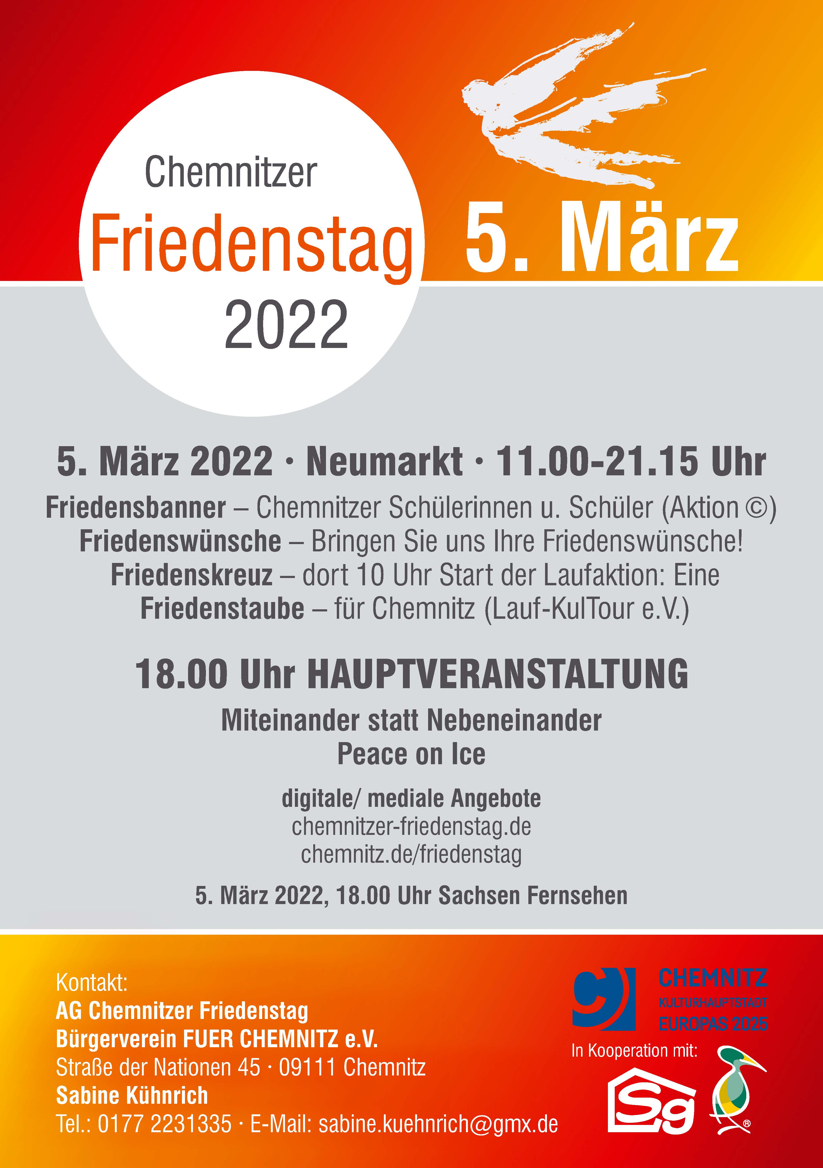 21st Chemnitz Peace Day promotes more togetherness: Chemnitz.de