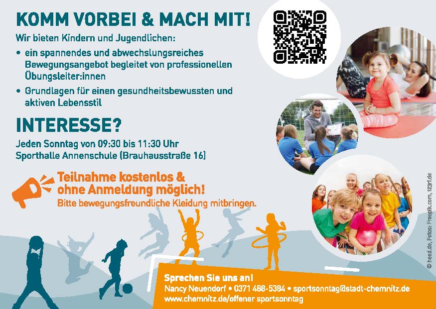 Second location for the "Open Sports Sunday": Chemnitz.de